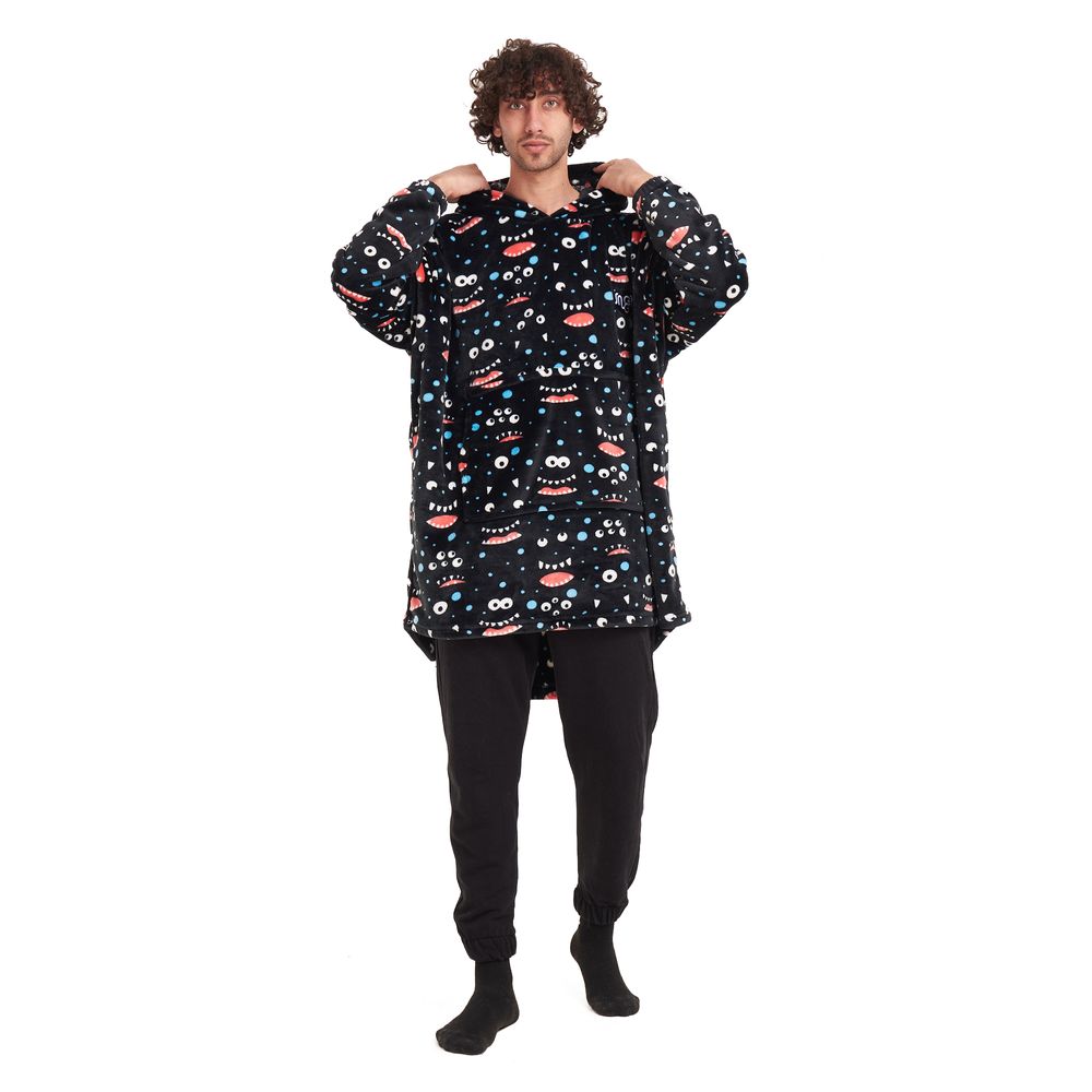 Snuggs Sweat à capuche " Monstre Noire " – snuggs-morocco